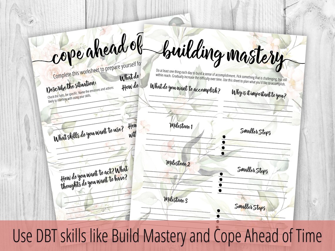 Emotions Journal DBT Skills Mood Journal Self Care - Etsy