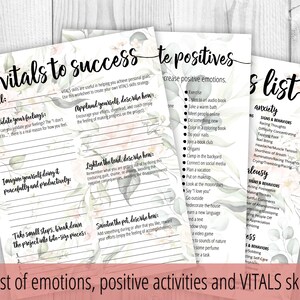Emotions Journal, DBT Skills, Mood Journal, Self Care Worksheet ...