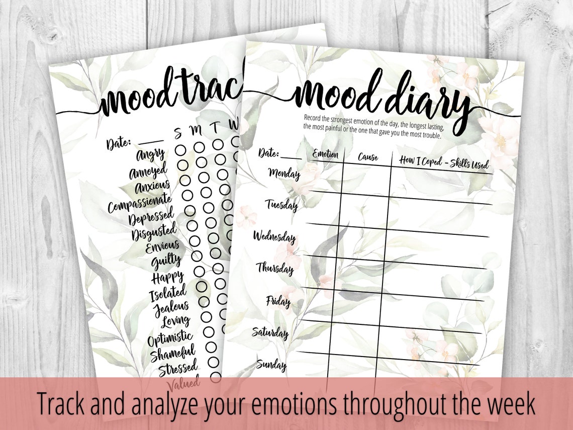 Emotions Journal DBT Skills Mood Journal Self Care - Etsy Canada