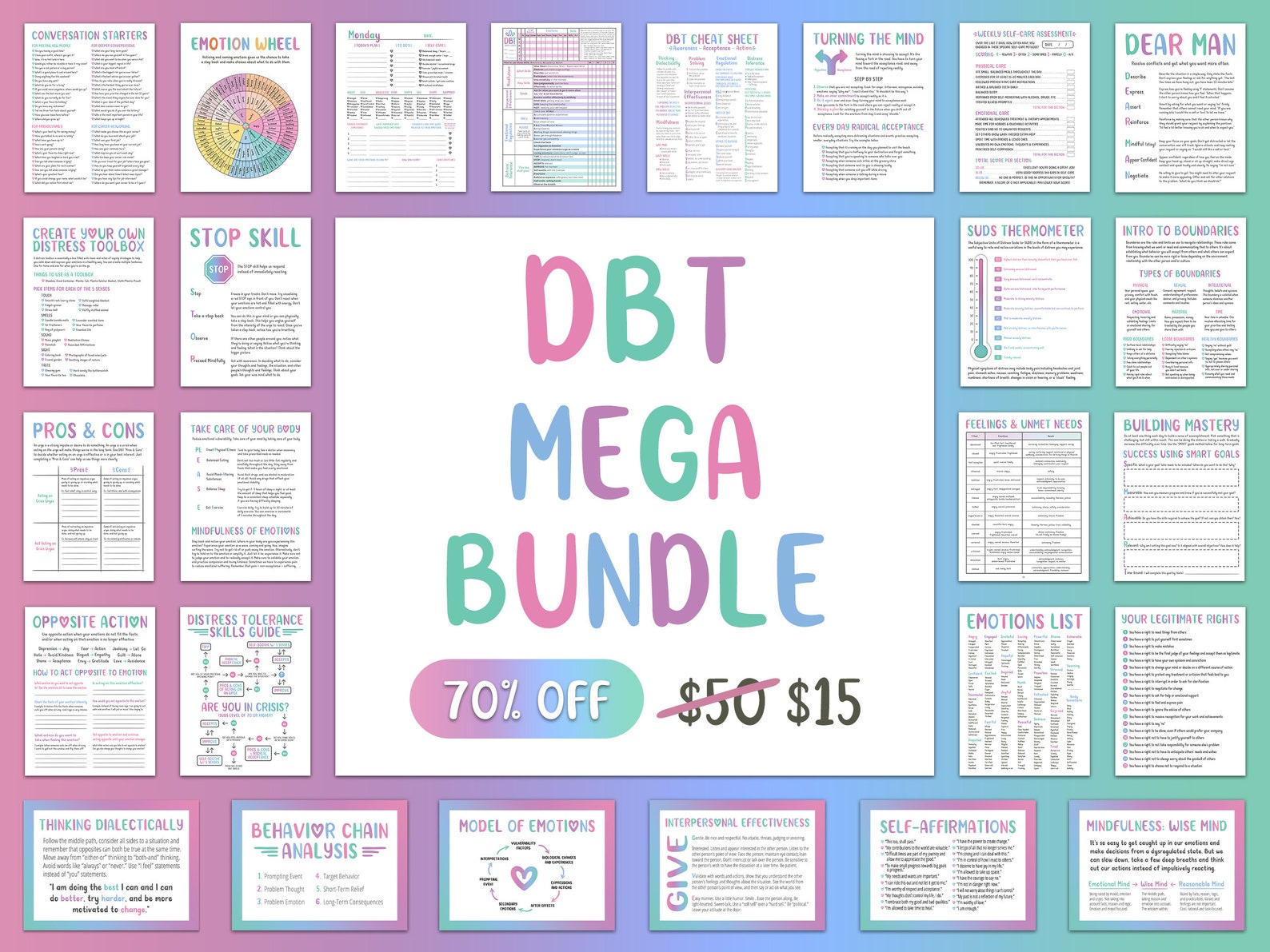 Emotions Journal, DBT Skills, Mood Tracker, Therapy Journal, Mood ...