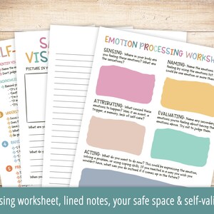 Emotion Processing Worksheets, Mental Health Printable, Emotions Poster ...