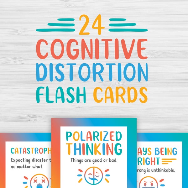 Cognitive Distortions Cards - Etsy