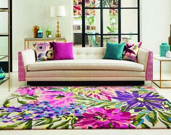 Floral Tufted Rug | Etsy