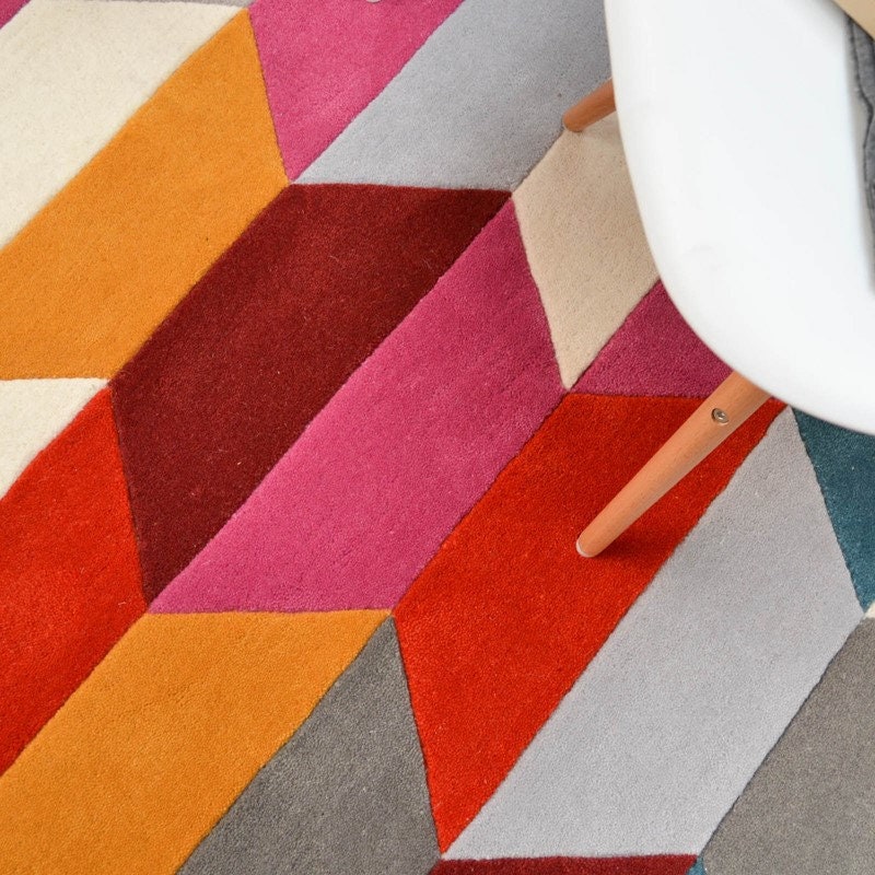 Abstract Hand Tufted Designer Wool Rug 3x5 5X8 8X10 9X12 Fine - Etsy UK