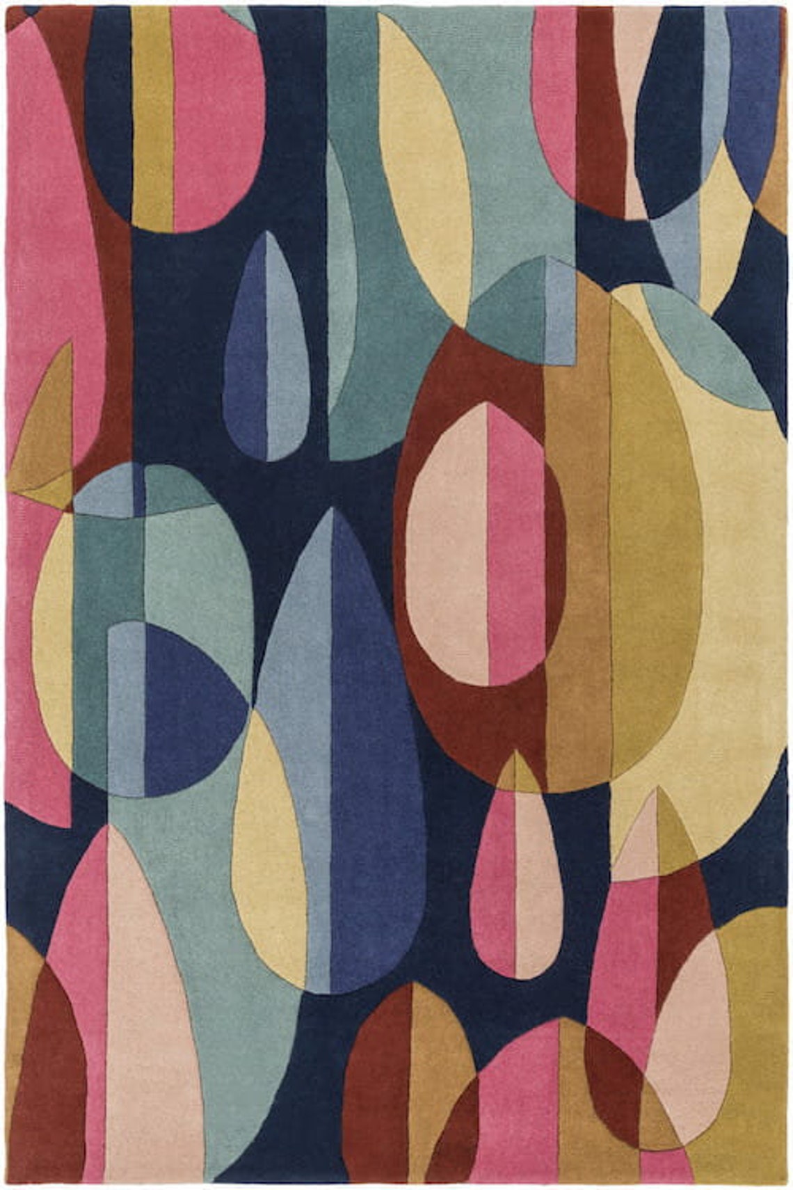 Premium Abstract Hand Tufted Multi Designer Grey Wool Tuft Rug | Etsy