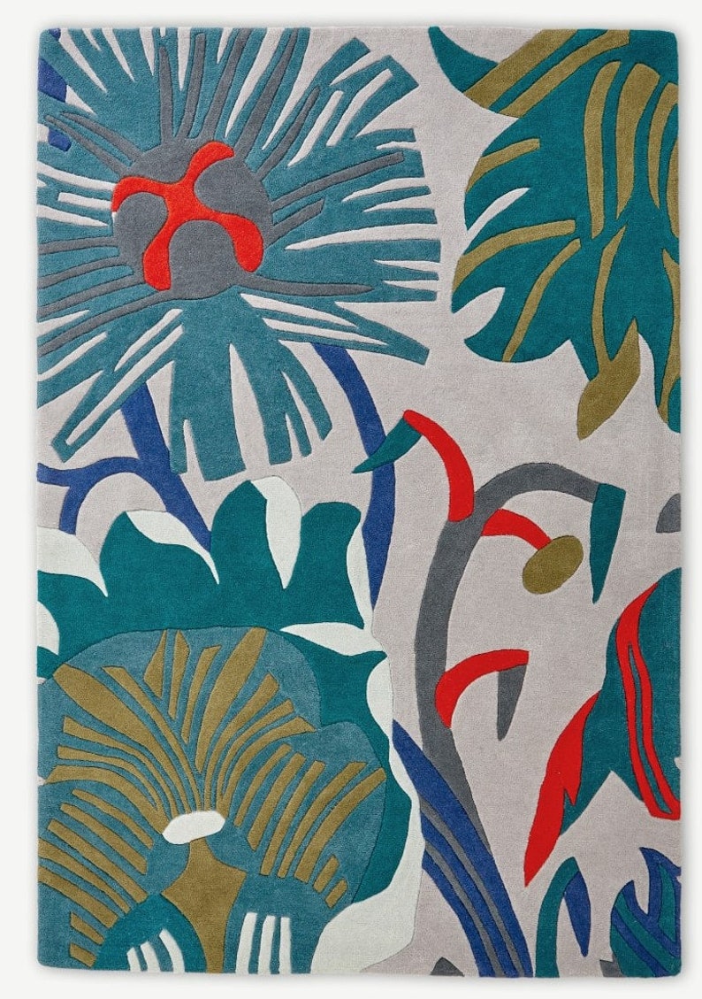 Premium Abstract Hand Tufted Multi Designer Wool Tuft Rug 3x5 - Etsy