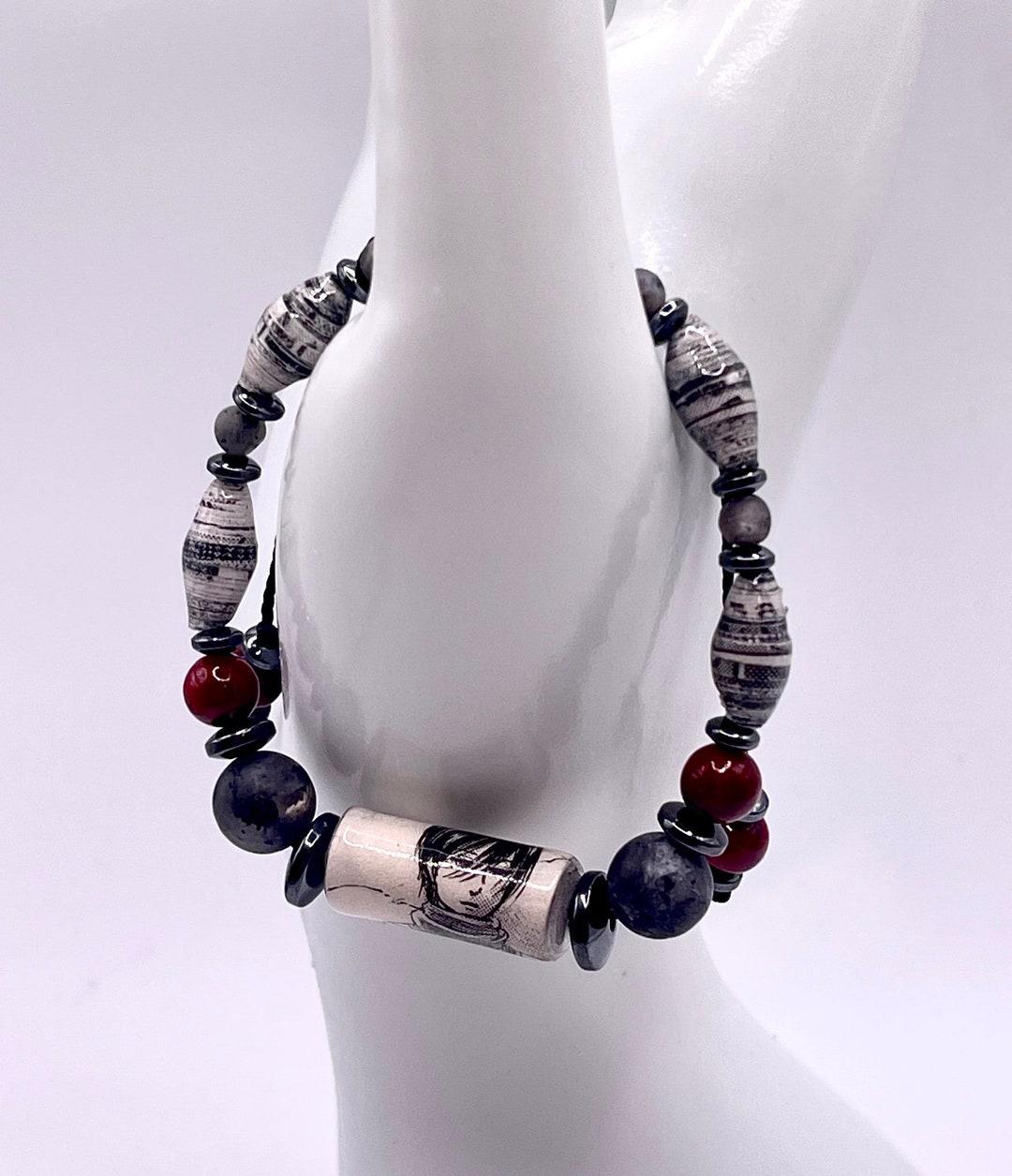 Scout Inspired Handmade Manga Bead Bracelet Rolled Paper Beads ...