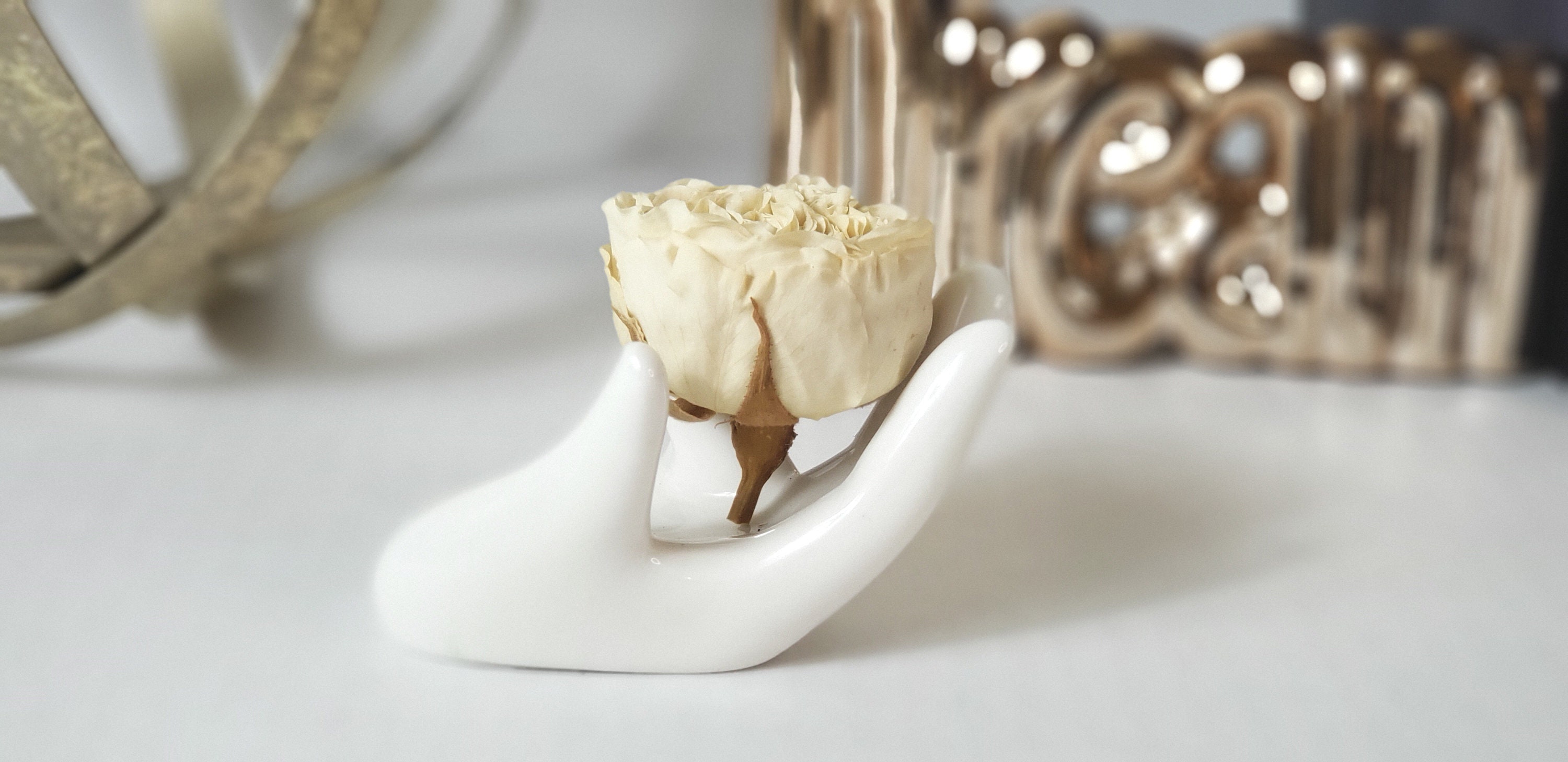 12 Pack Small Garden Head Preserved Roses Ivory 1.5 Inch X 1.2 Inch ...