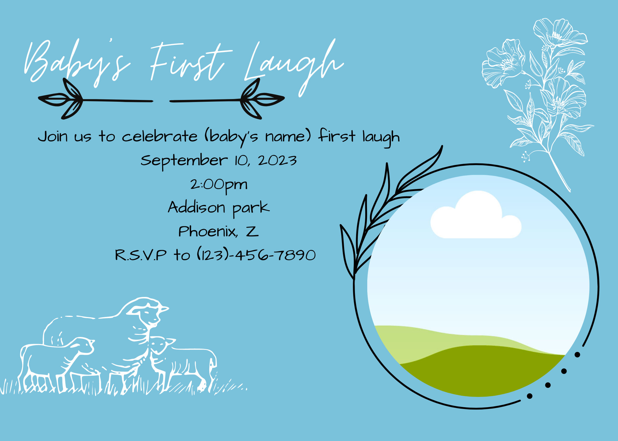 Baby's First Laugh Invitation - Etsy