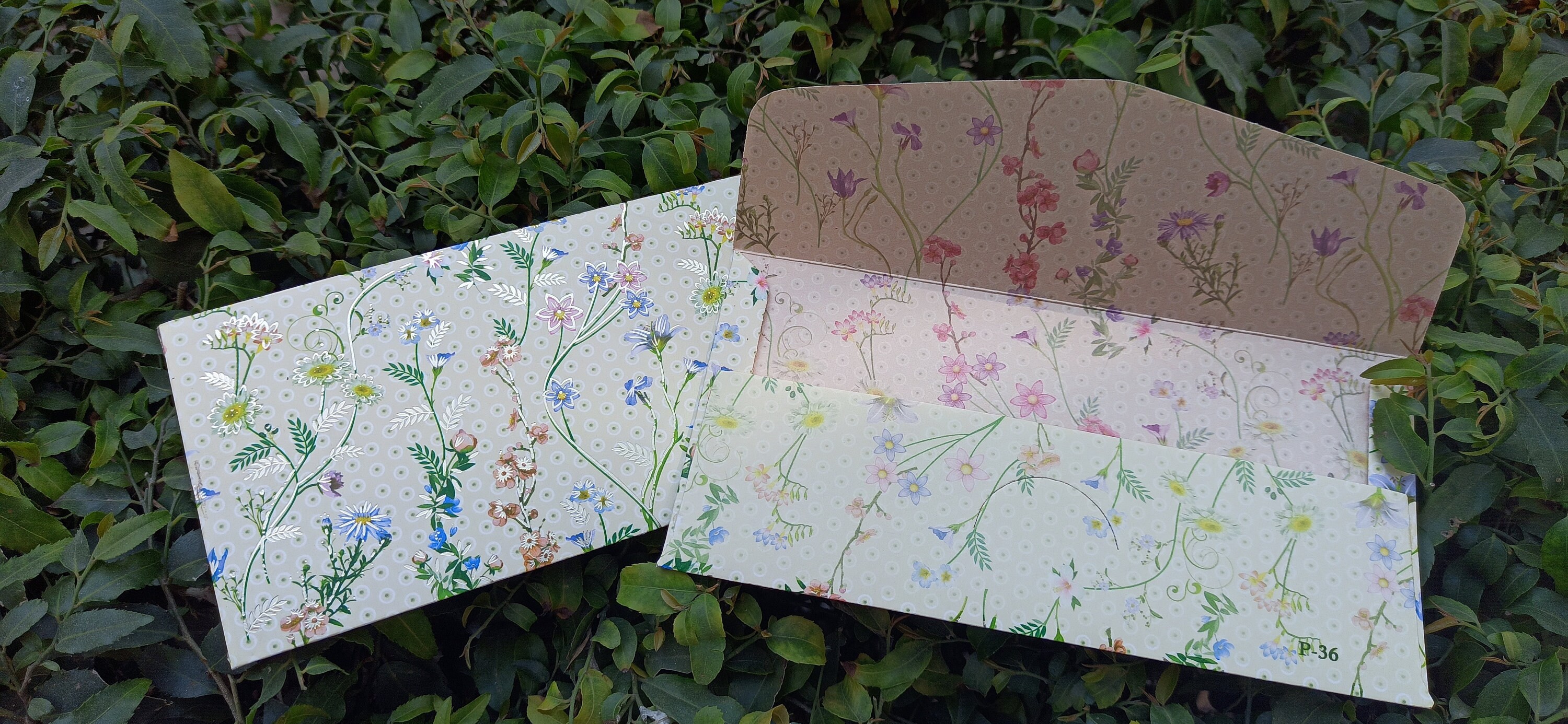 Set of 20 Envelope Premium Handmade Flower Design Envelope for Wedding ...