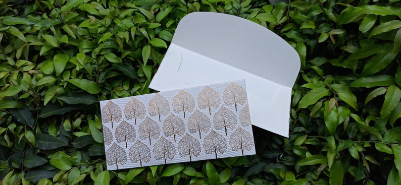 Set of 20 Envelope Premium Handmade Golden Color Ambi and Tree Envelope ...