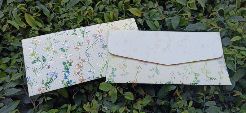Set of 20 Envelope Premium Handmade Flower Design Envelope for Wedding ...