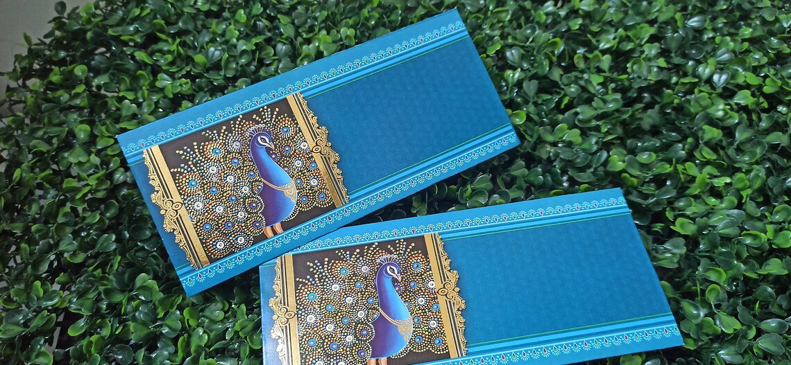 Set of 20 Envelope Shagun Paper Cash Envelopes for Cash With Golden ...