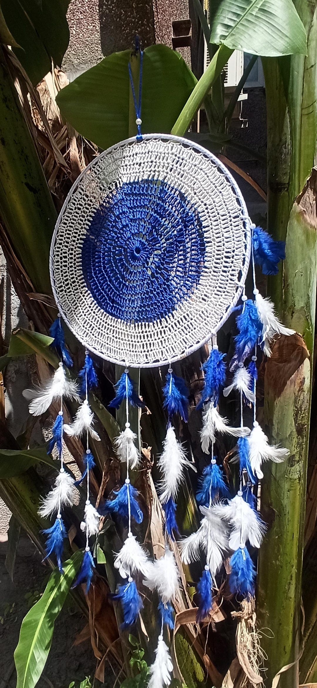 Dream Catcher 30 Cm Diameter, Evil Eye Dream Catcher, Handmade Wall ...