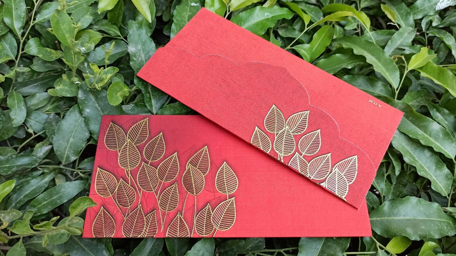 Set of 10 Envelope Premium Handmade Golden Color Leaves Envelope ...