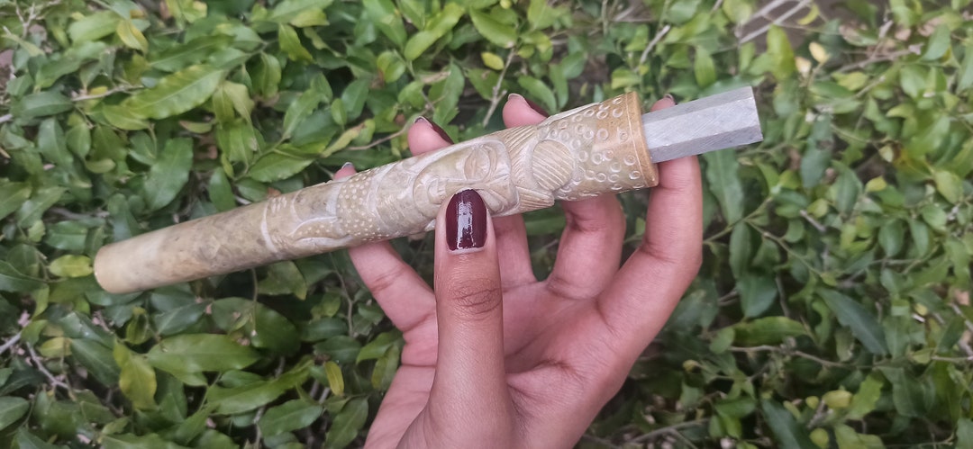 Pipe Classy Trendy Handmade Chillum, Hand Carved Buddha Face - Etsy