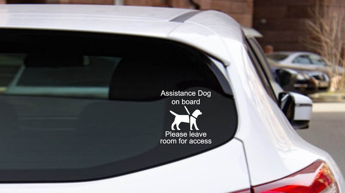 Assistance Dog on Board Car Decal Bumper Sticker Vinyl Car Sticker ...