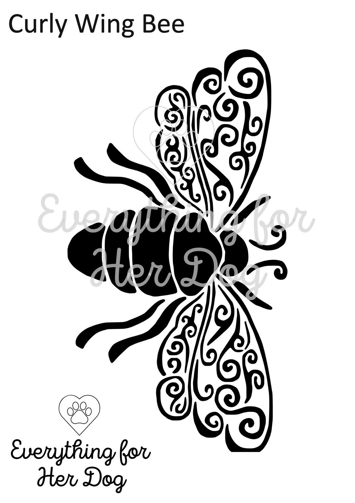 Bee Swirly Wings Beehive Stencil for Decoration of Your Bee - Etsy