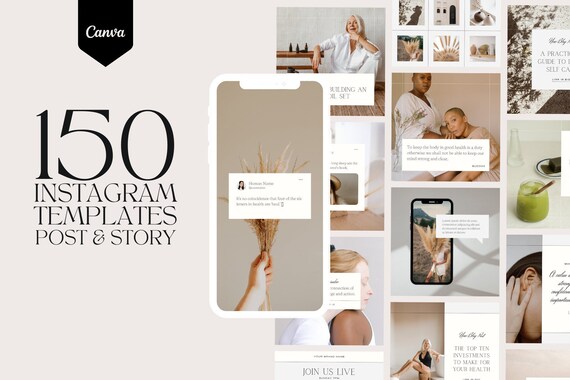 140 Instagram Templates for Canva Social Media Templates | Etsy