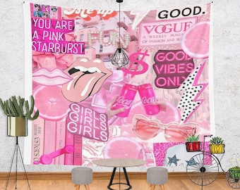 Pink Collage Wall - Etsy