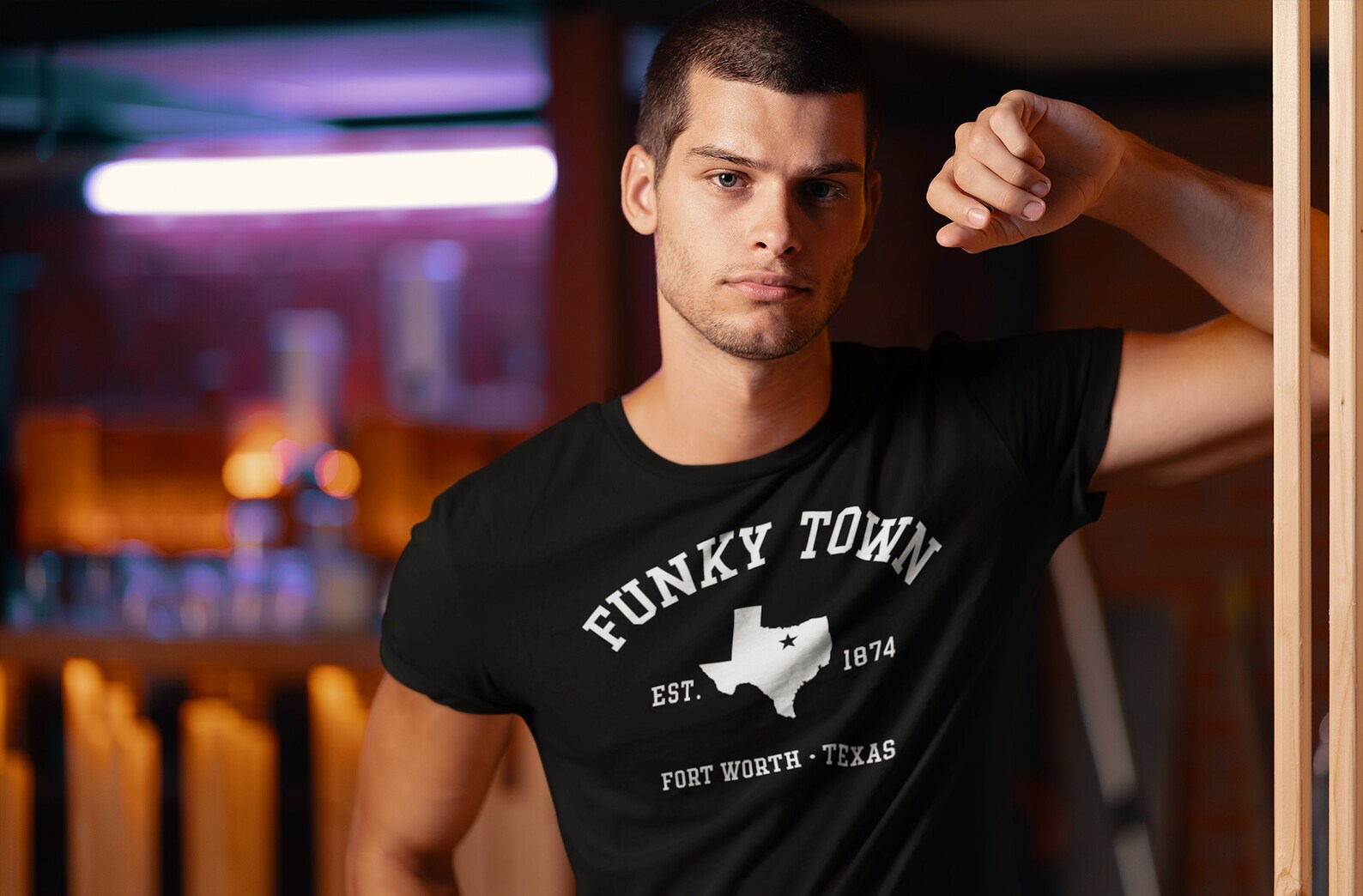 FUNKY TOWN T-Shirt, Unisex • Fort Worth TX, Est Established 1874 ...