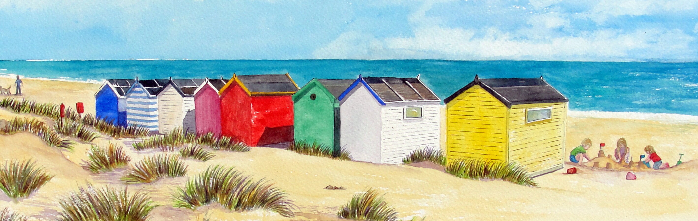 Sandcastles and Beach Huts Card - Etsy