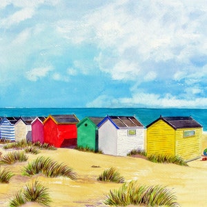 Sandcastles and Beach Huts Card - Etsy