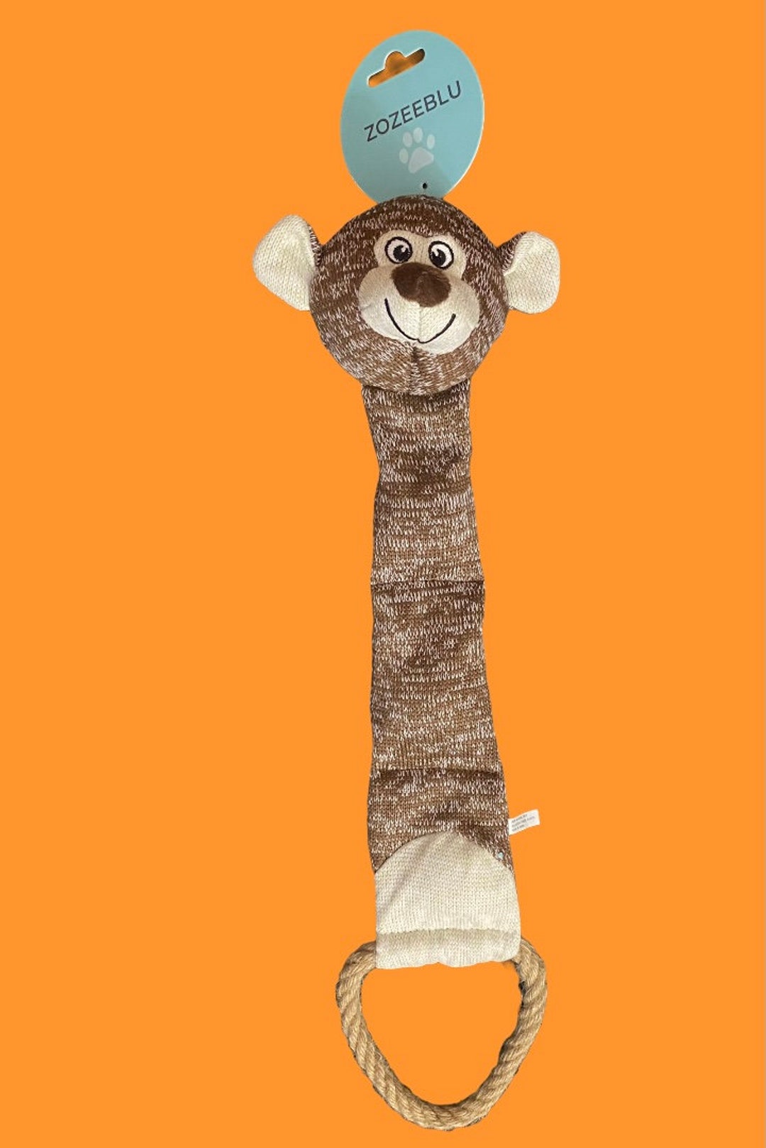 Zozeeblu Stuffed Squeaky Monkey With Rope for Dogs Plush Toy - FREE ...