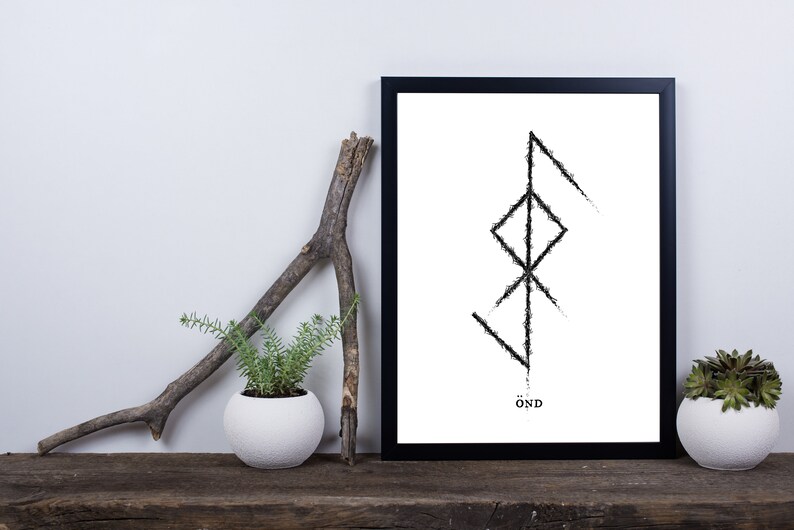 Spirit Element Rune Art Print - Etsy