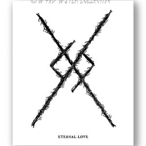 Eternal Love Binding Rune Art Print - Etsy