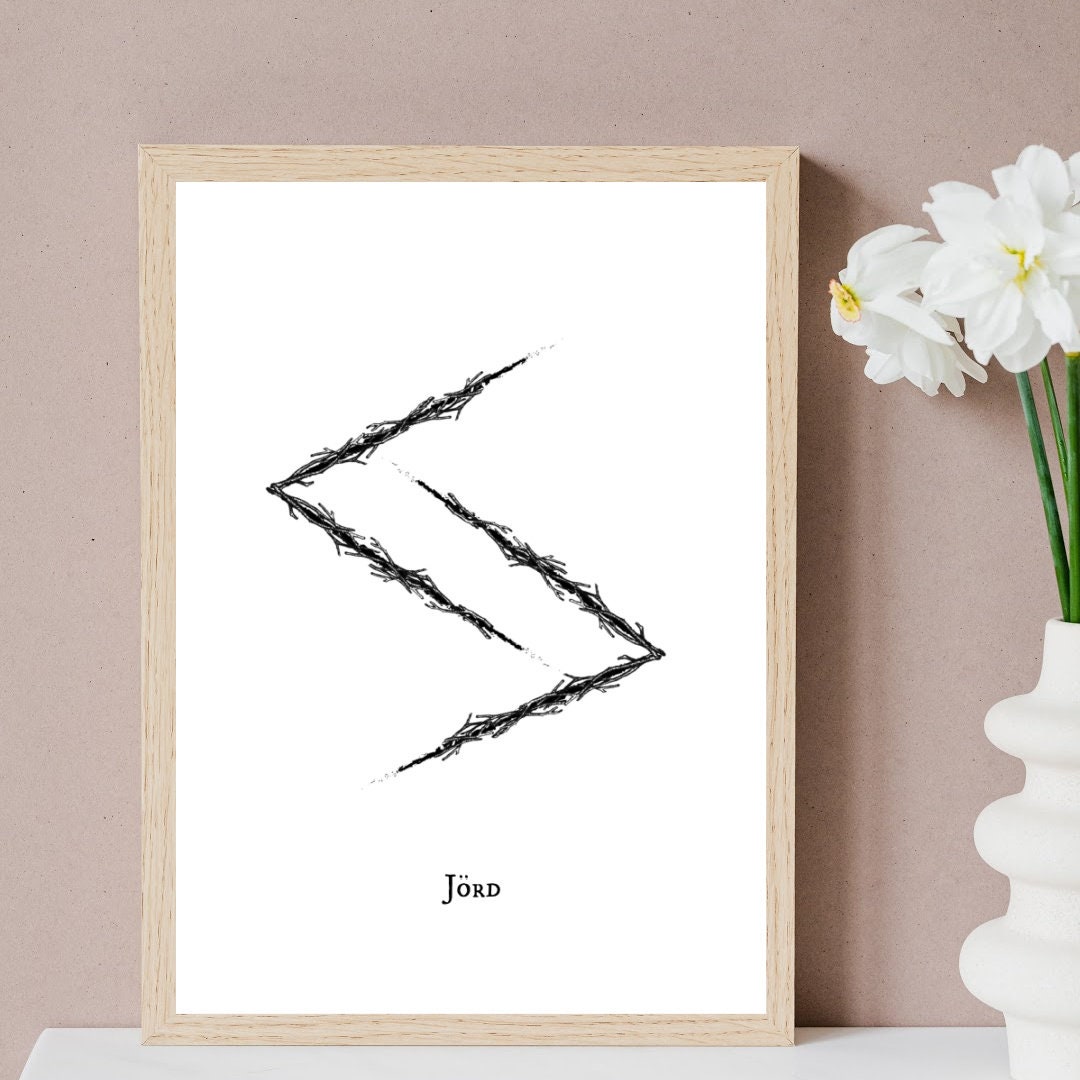 Earth Element Rune Art Print - Etsy