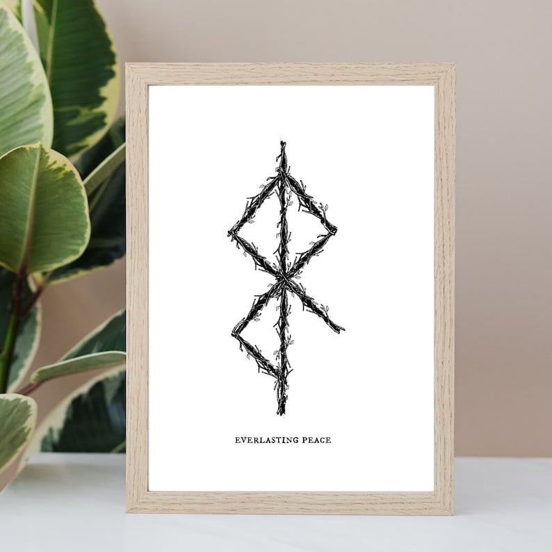 Everlasting Peace Binding Rune Norse Art Print - Etsy
