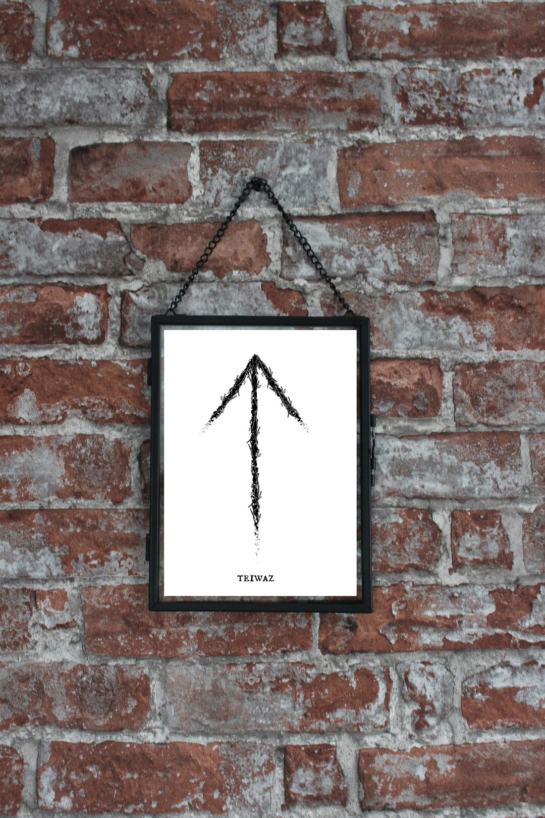 Norse Teiwaz Rune Art Print - Etsy