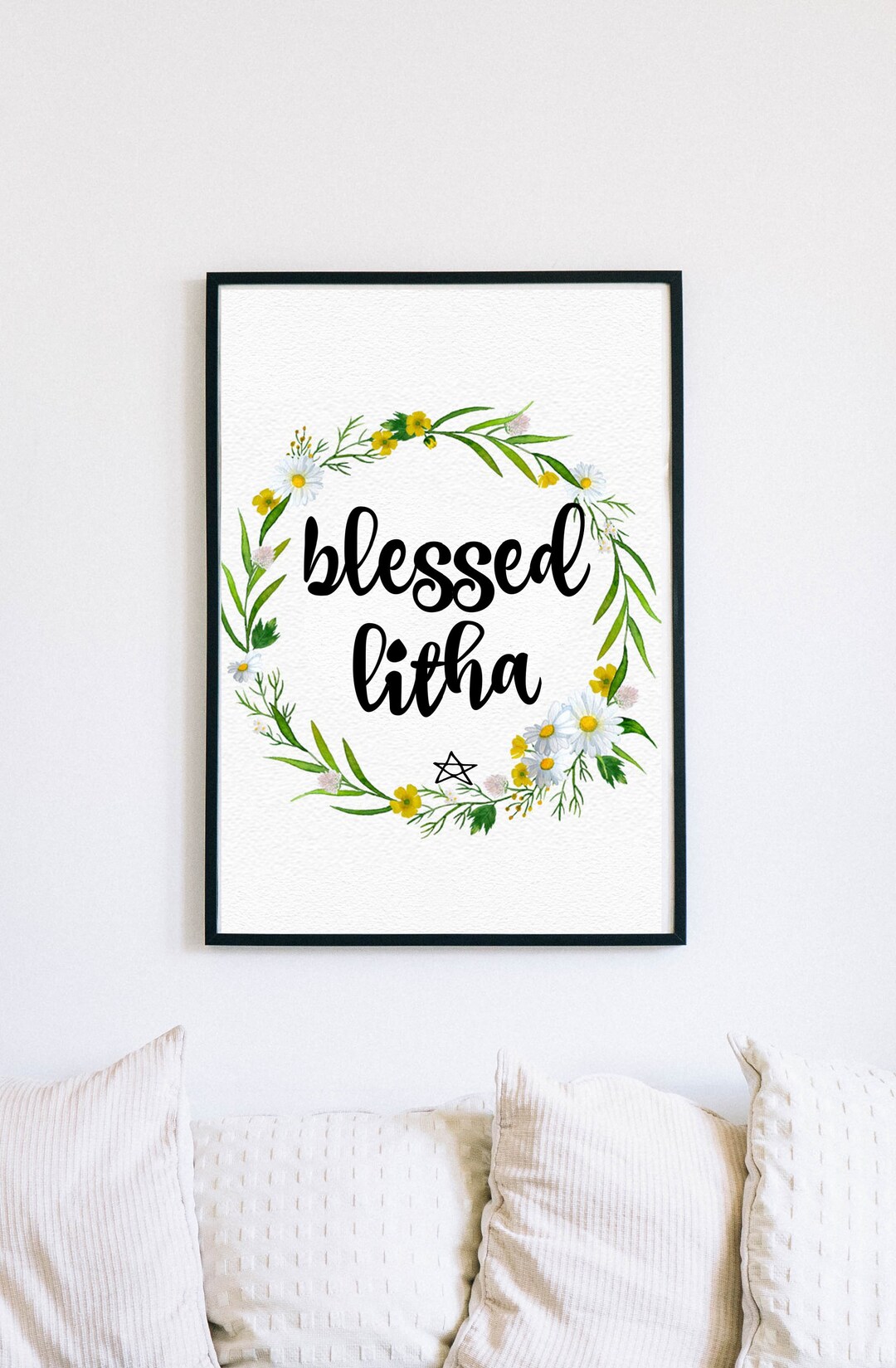 Litha Wreath Art Print - Etsy