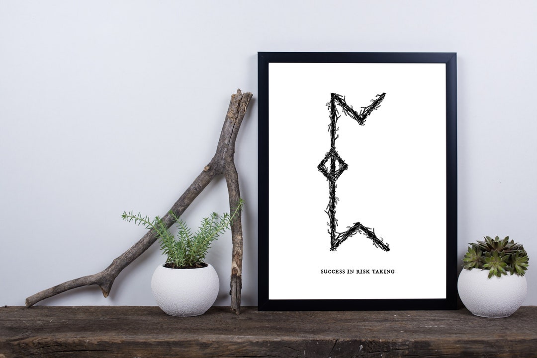 Success in Risk Taking Binding Rune Art Print - Etsy Australia