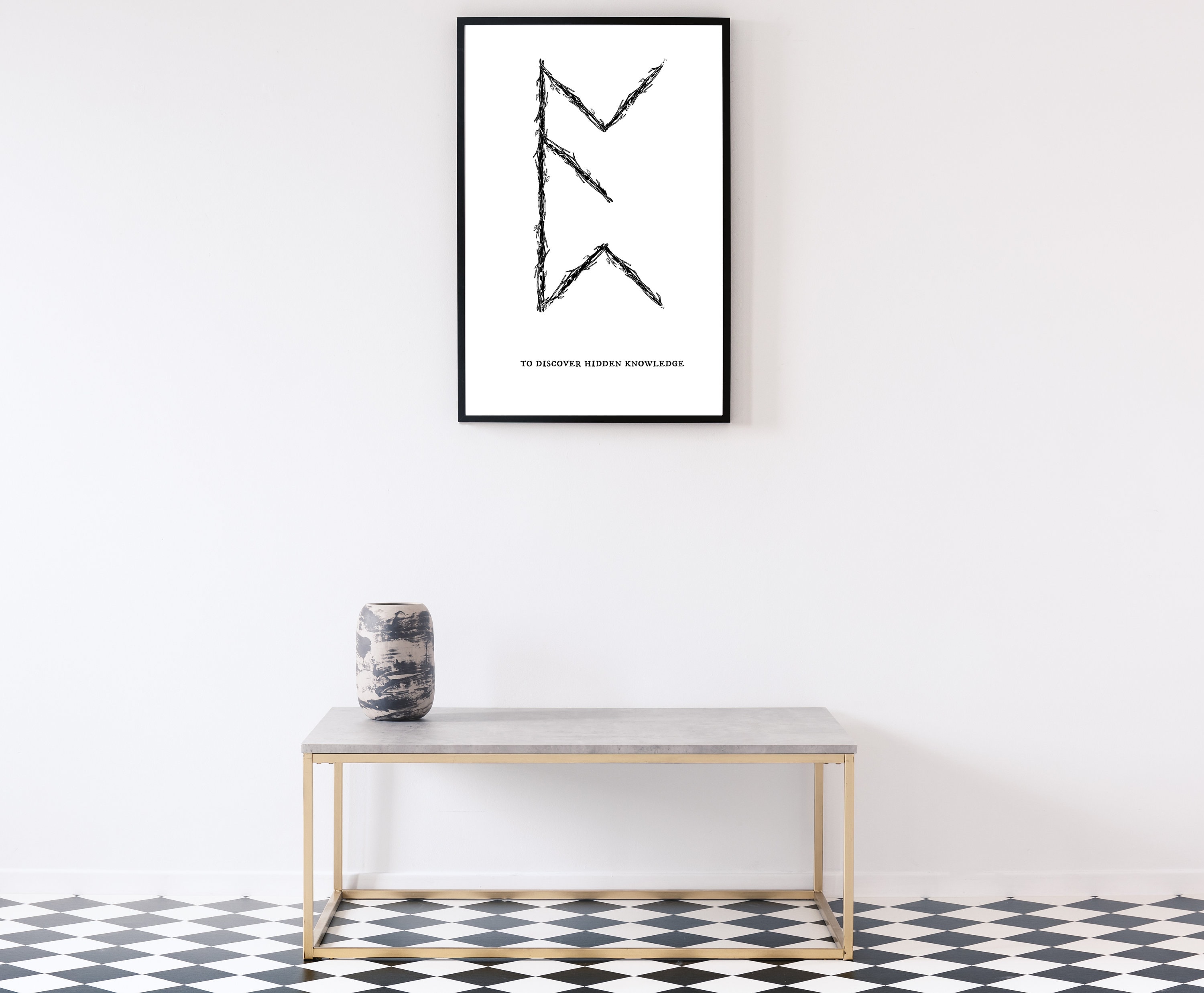 Discover Hidden Knowledge Norse Binding Rune Art Print - Etsy