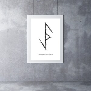 Protection From Evil- Norse Binding Rune Art Print - Etsy
