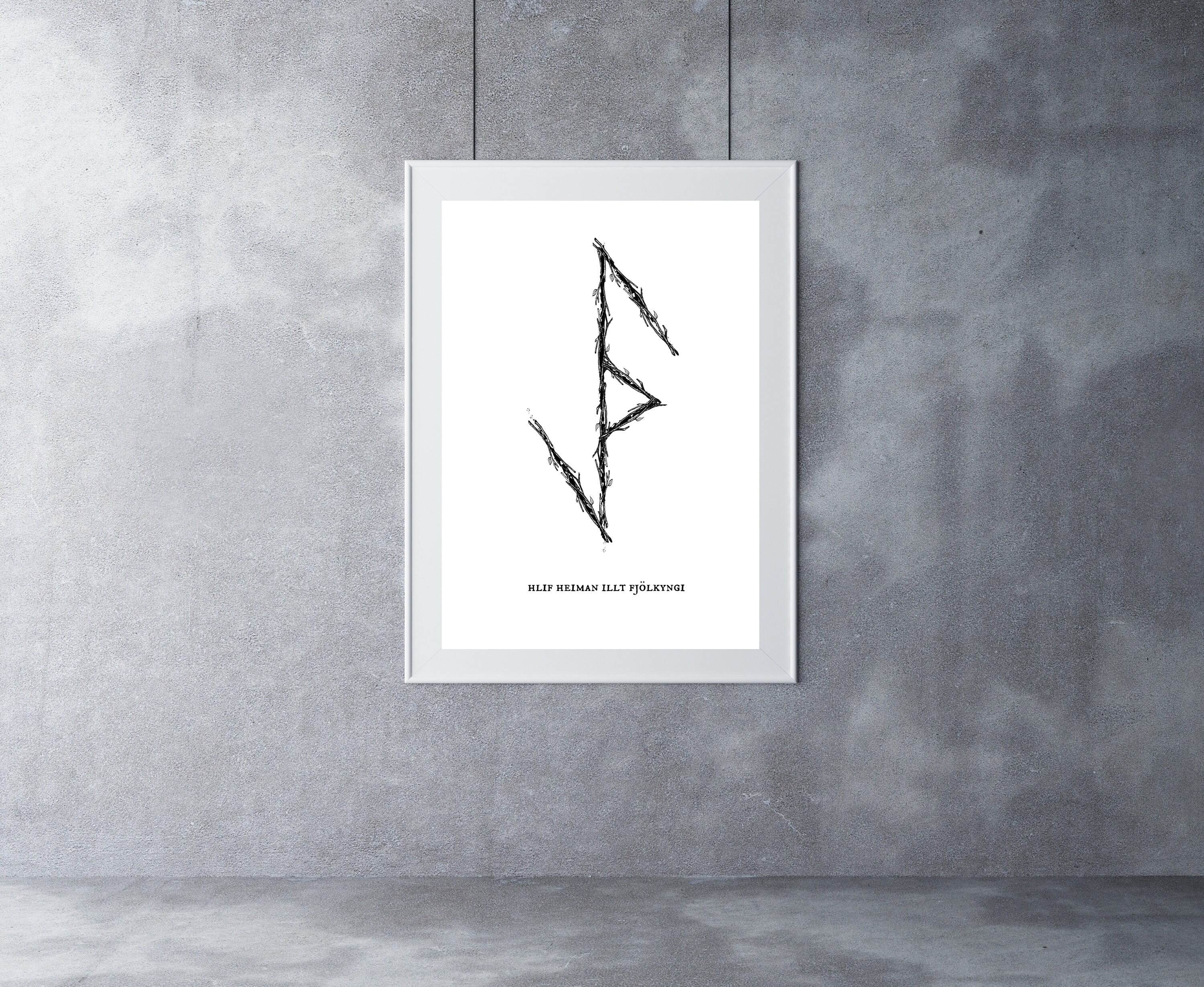 Protection From Evil Norse Binding Rune Art Print - Etsy