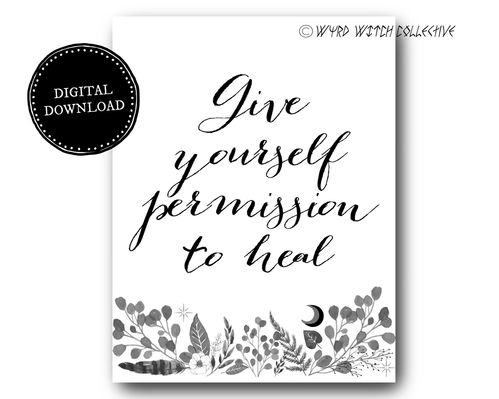 Give Yourself Permission to Heal Printable - Etsy Give Yourself Permission to Heal Printable - Etsy