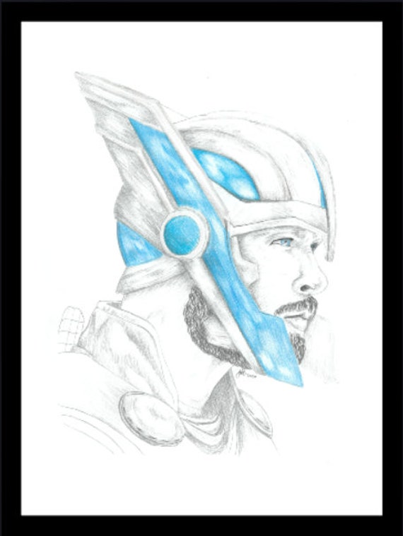 Thor Side Face Drawing