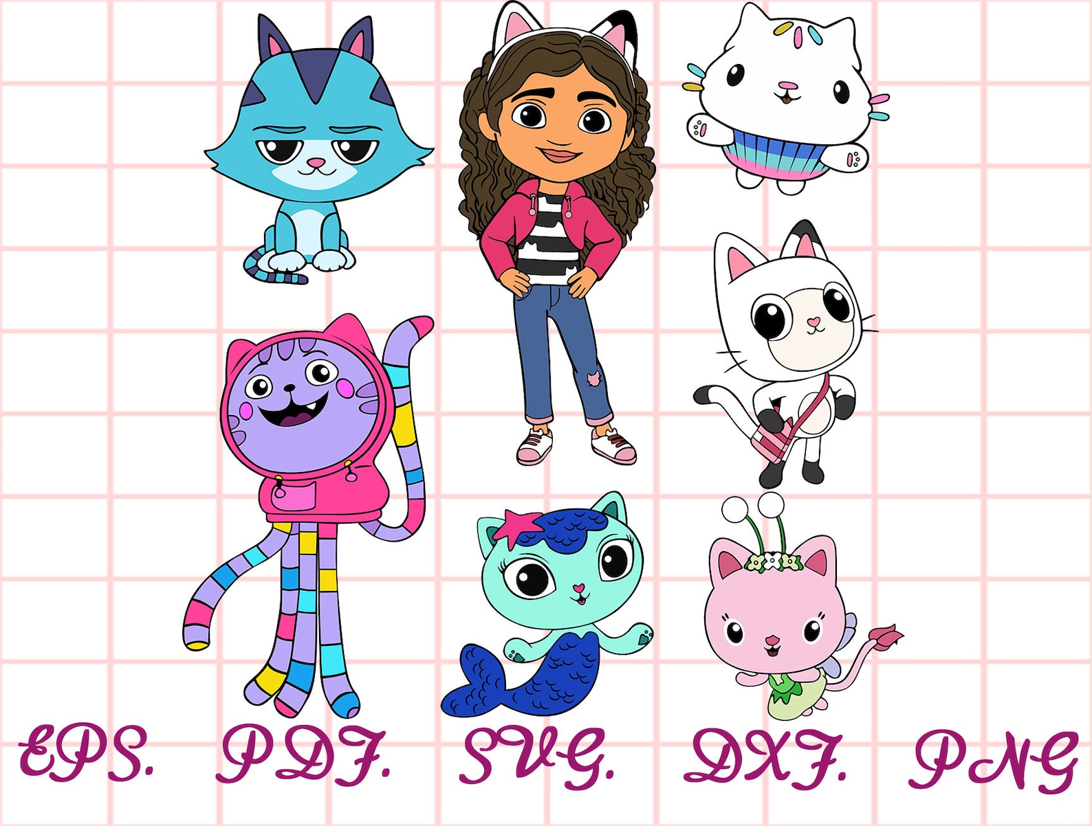 Gabby's Dollhouse SVG Bundle Gabby's Dollhouse | Etsy