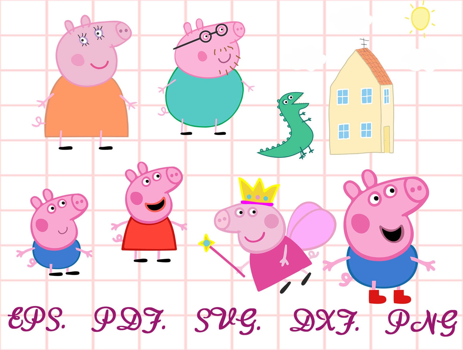 Peppa Pig Svg Peppa Pig Svg File Peppa Pig Vector Peppa | Etsy