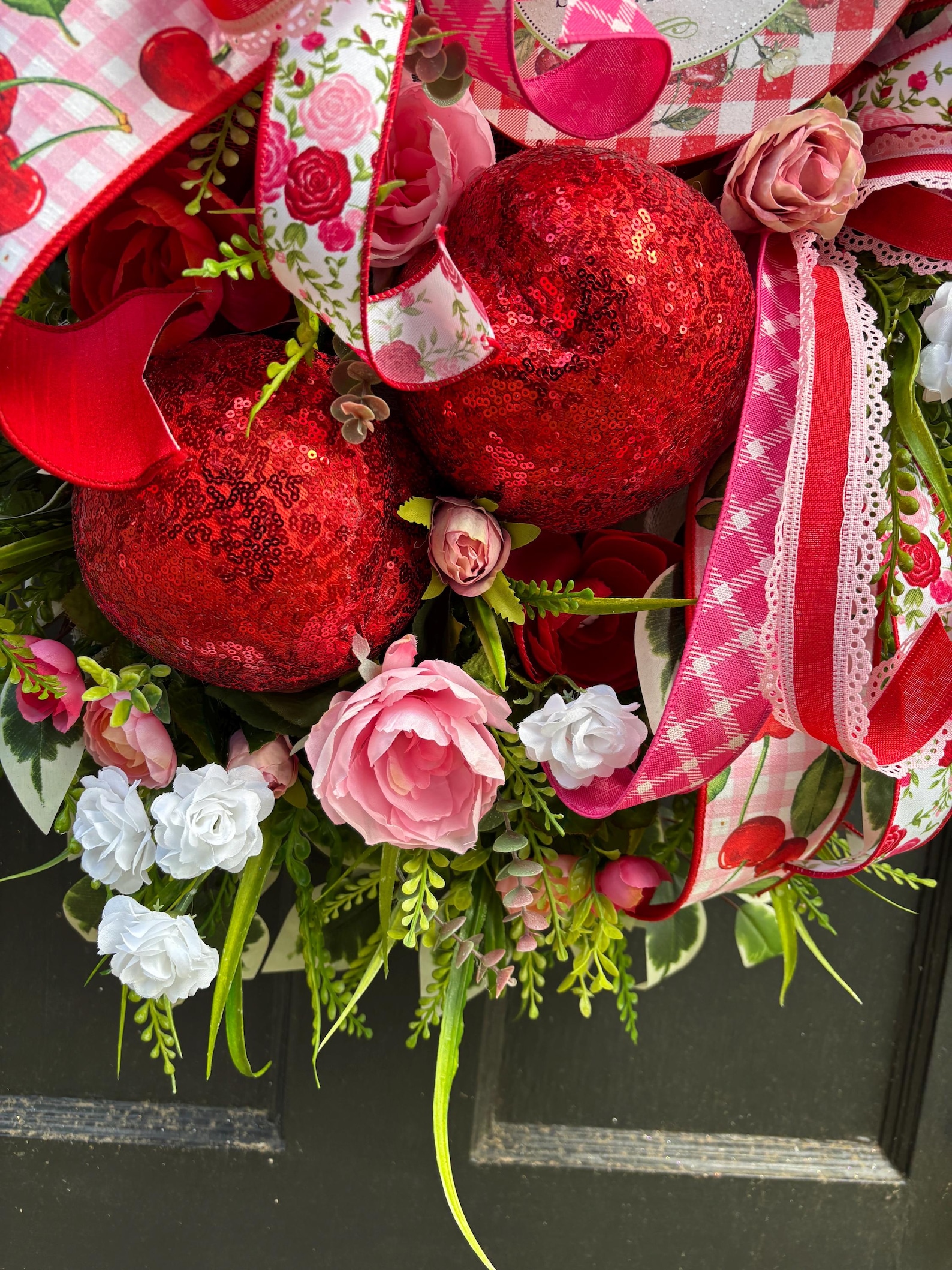 Cherry Decor, Cherry Wreath, Summer Wreath, Front Door Wreath, - Etsy