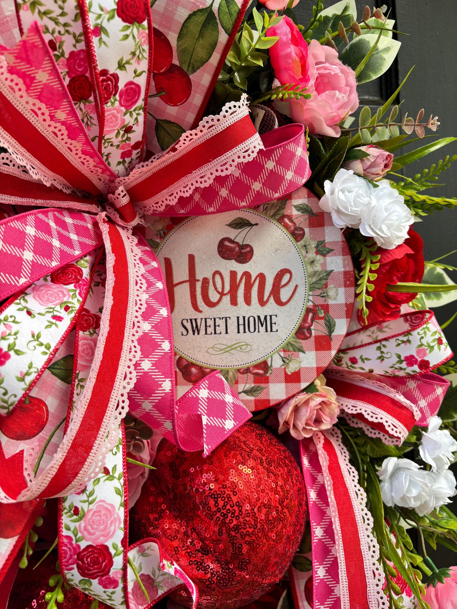 Cherry Decor, Cherry Wreath, Summer Wreath, Front Door Wreath, - Etsy