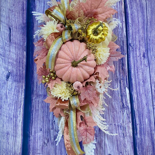 Pink Fall Wreath - Etsy
