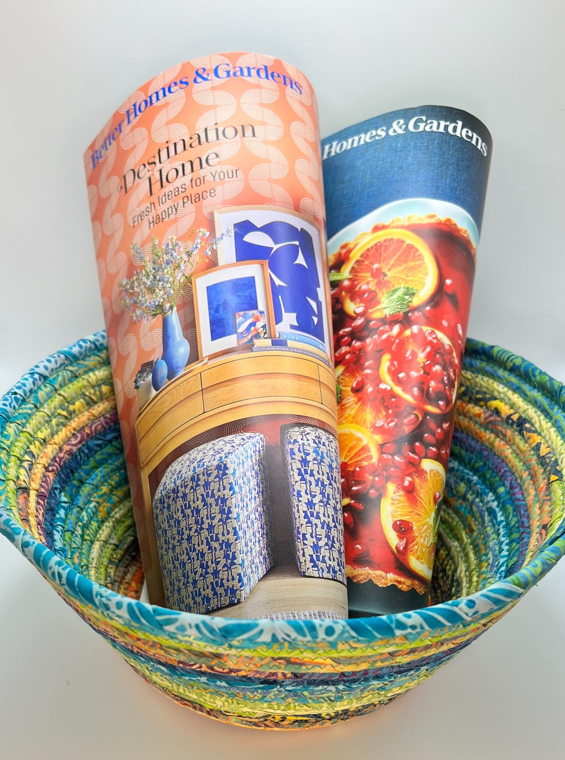 Caribbean Fabric Basket - Etsy