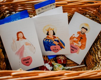 Saint Valentines Day Cards Printable Digital Download Catholic ...