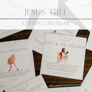 Jesus Tree Cards - Catholic Lenten Calendar - Etsy