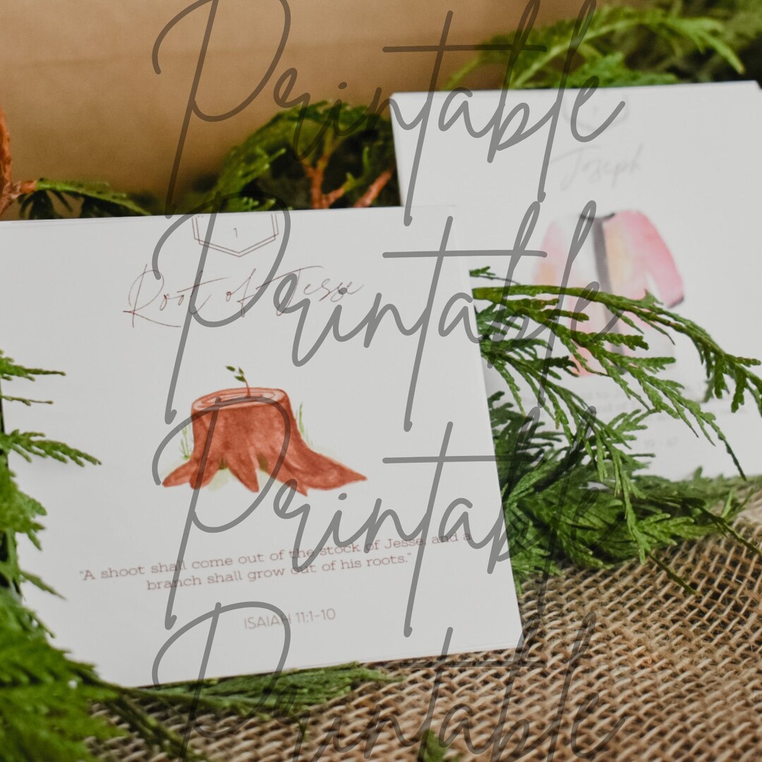Printable Jesse Tree Ornament Cards PDF Catholic Advent - Etsy