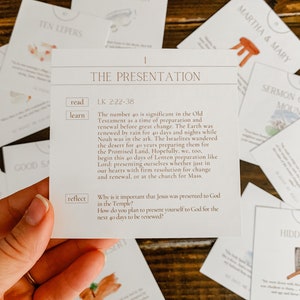 Jesus Tree Cards - Catholic Lenten Calendar - Etsy